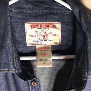 True Religion | Shirts | True Religion Button Up Xl Denim Jacket | Poshmark